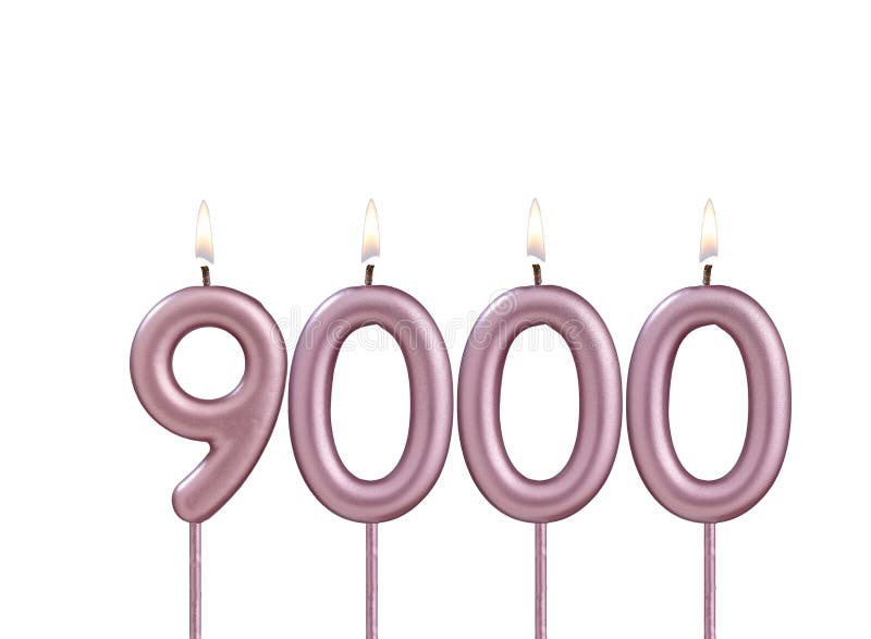 Number of Followers or Views - Candles Form the Number 9000 Stock ...