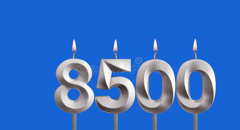 Number of Followers or Views - Candles Form the Number 8500 Stock Photo ...