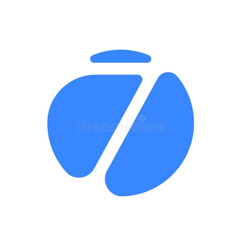 Number Font Logo Modern Abstract Blue Icon of Number 7 Seven for Font ...