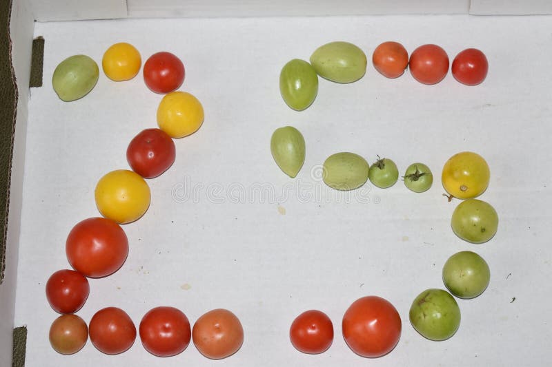 Number 25 Consists of Tomatoes Stock Photo - Image of plant, closeup ...