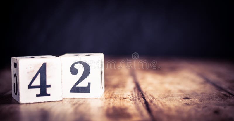 Number 42, Forty Two, Four and Two - Date, Anniversary, Birthday Stock ...