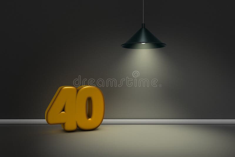 Number Forty Years 40 Years Celebration Design. Anniversary Golden ...