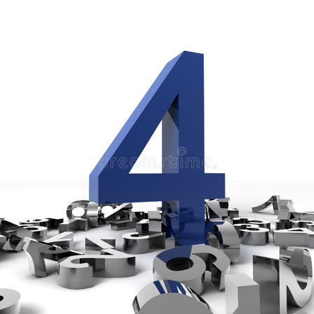 Number Four stock illustration. Illustration of shadow - 14039132