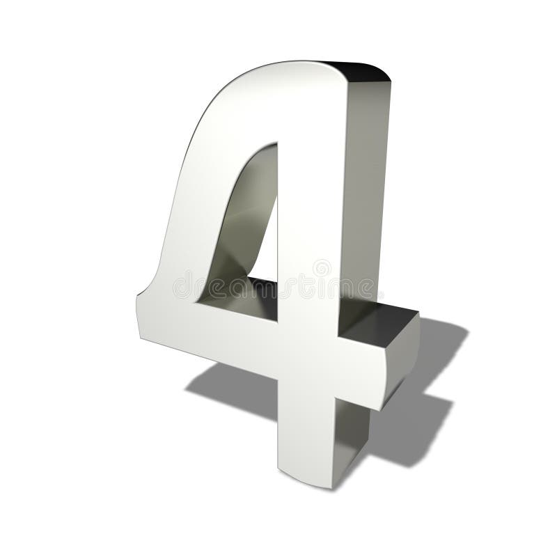 Number Four stock illustration. Illustration of shadow - 14039132