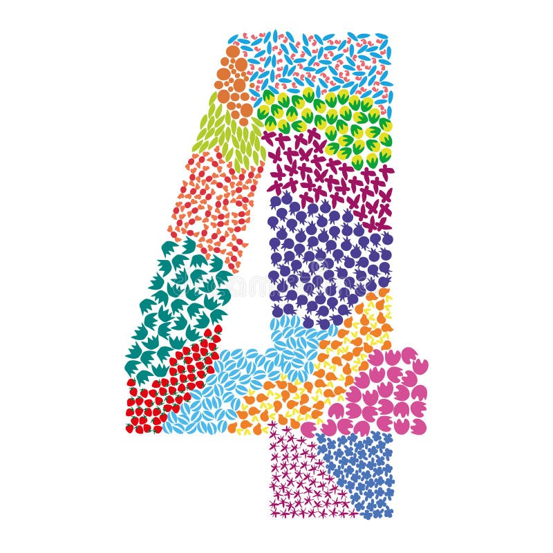 Number four stock illustration. Illustration of four - 43930793