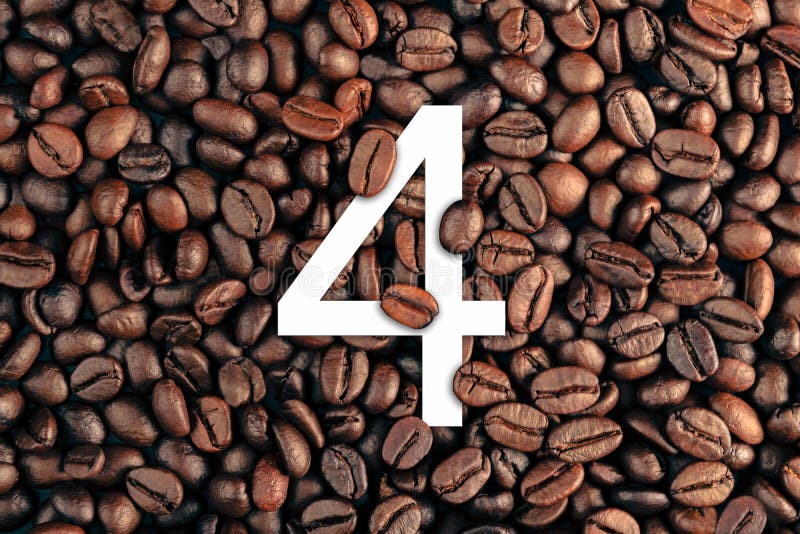 Number Four on the Wet Stone. Minimal Summer Concept Stock Image ...