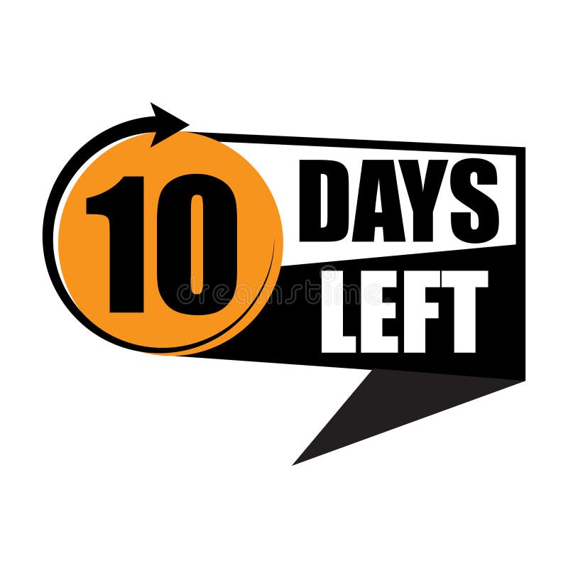 Number Four Countdown. Bold 4 in Orange. Days Left Text. Black and ...