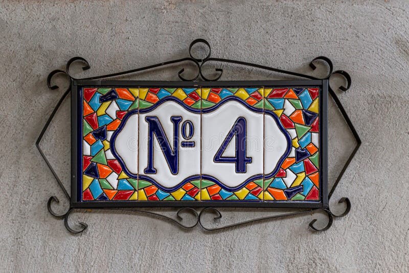 Number 4, Four, House Number Stock Image - Image of sign, composition ...