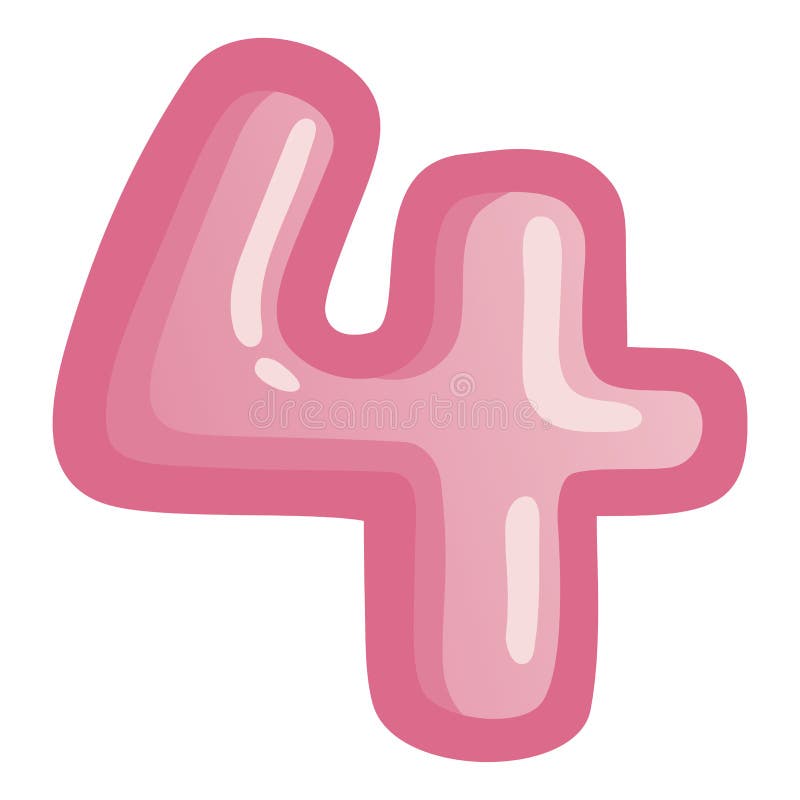Number 4 Four Pink Bold Alphabet Vector Stock Vector - Illustration of ... Number 4 Four Pink Bold Alphabet Vector Stock Vector - Illustration of ...