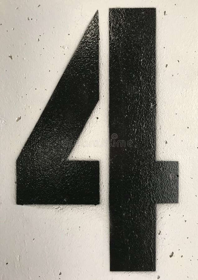 The Number Four in Spraypaint Stock Photo - Image of numeral ...