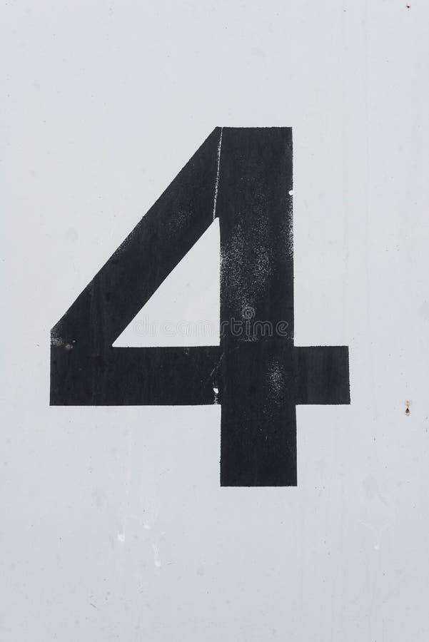 Number 4 Four Blue Old Metal Background Texture Stock Image - Image of ...