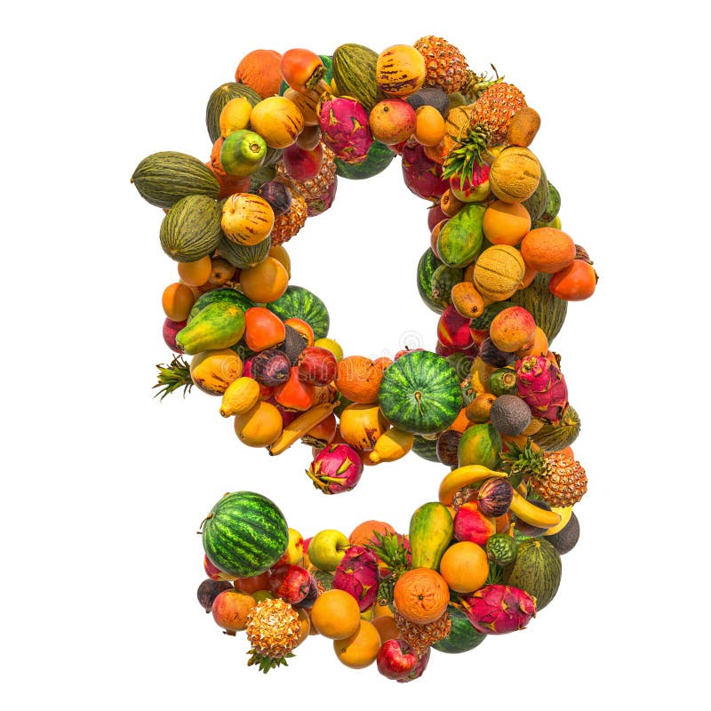 Number Nine Fruits Stock Illustrations – 46 Number Nine Fruits Stock ...