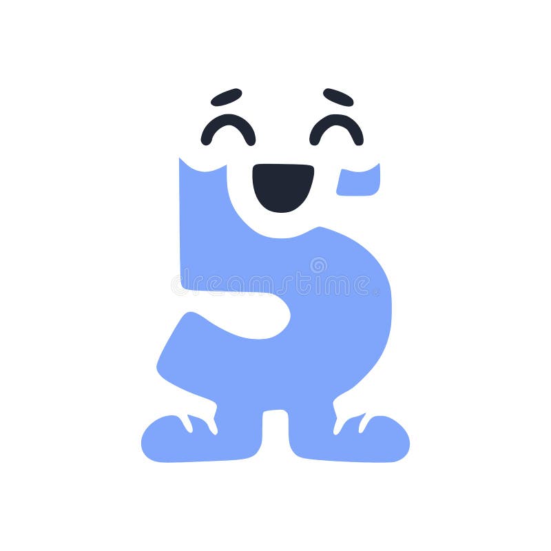 Number 9 with a Smile on the Face Character in Flat Style Stock Vector ...