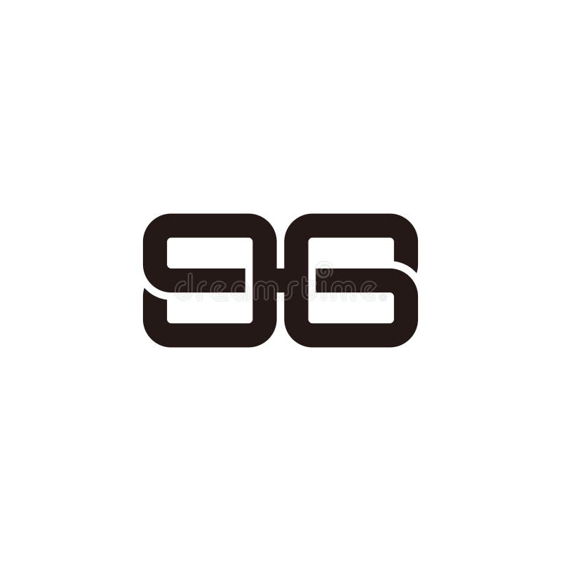 Number 96 9g Simple Linked Squares Logo Vector Stock Vector ...