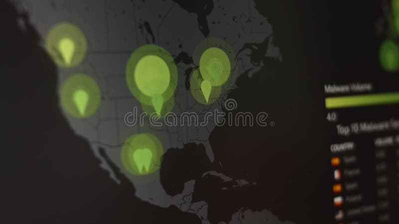 America Map of Number of Gadgets and Computers Infected with Virus ...