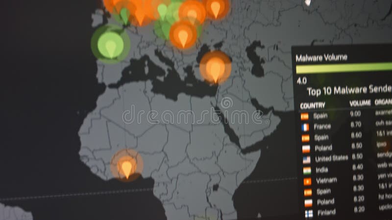 USA Map of Number of Gadgets and Computers Infected with Virus, Global ...