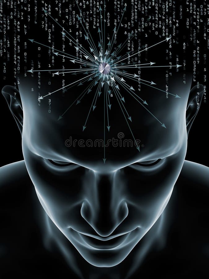 Number Generating Mind stock illustration. Illustration of head - 154366369