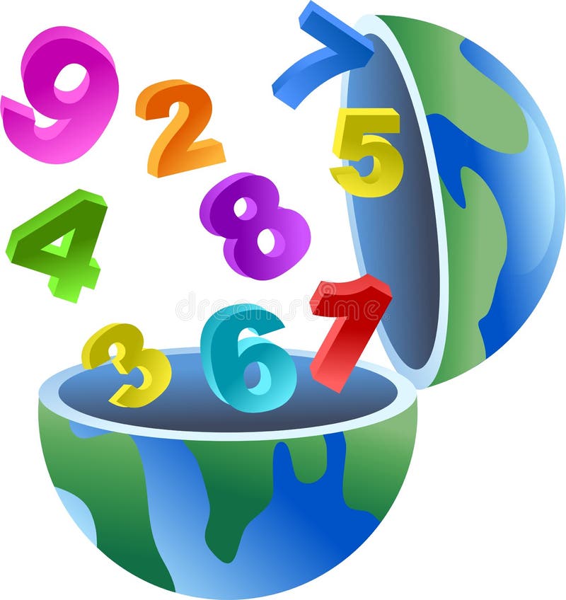 Number globe stock illustration. Illustration of travel - 9979042