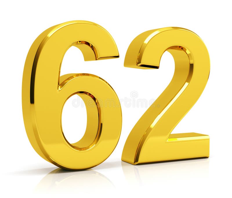 Number 62 stock illustration. Illustration of font, rendering - 136009136