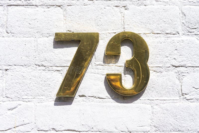 House number 73 stock photo. Image of figure, masonry - 160968074
