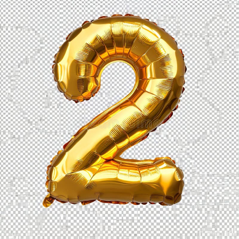 The Number 12 in Golden Balloons is a Modern and Realistic Decoration ...