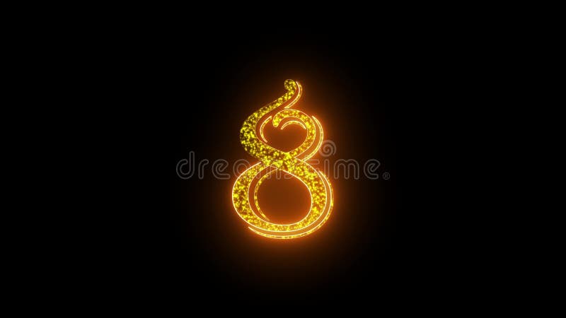 Number 8 Golden Text Animation. Luxury Shiny Glow Numbers Stock Video ...
