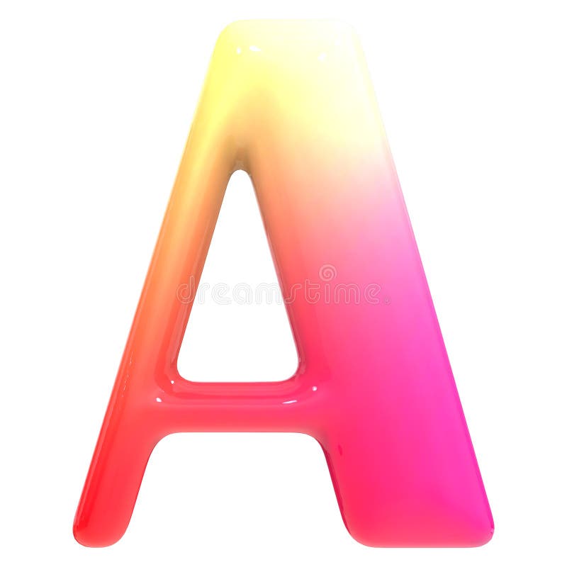 A Number Gradient 3D with White Background Stock Illustration ...