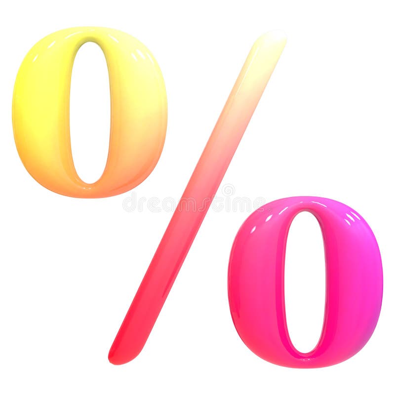 Number Gradient 3D with White Background Stock Illustration ...