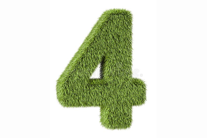 Number 4 Grass 3d Rendering Stock Illustrations – 30 Number 4 Grass 3d ...