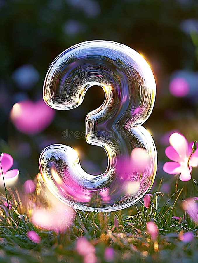 Bubble Number 3 Pink Stock Photos - Free & Royalty-Free Stock Photos ...