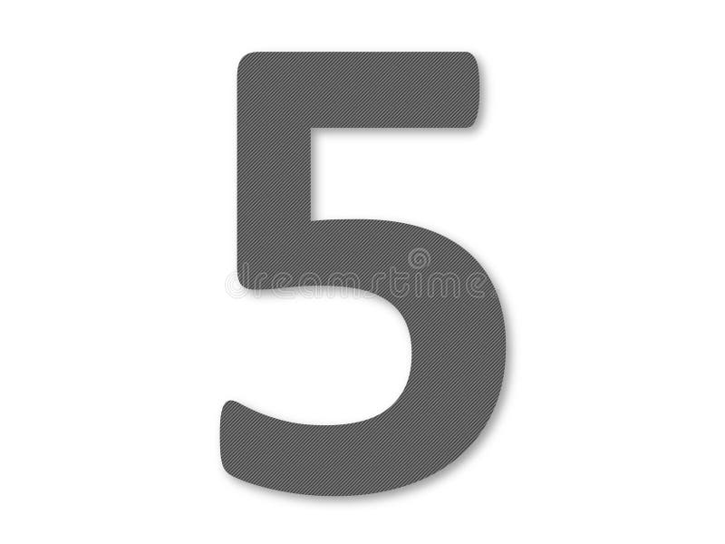 Number 3, Grey, Isolated on White Background Stock Illustration ...