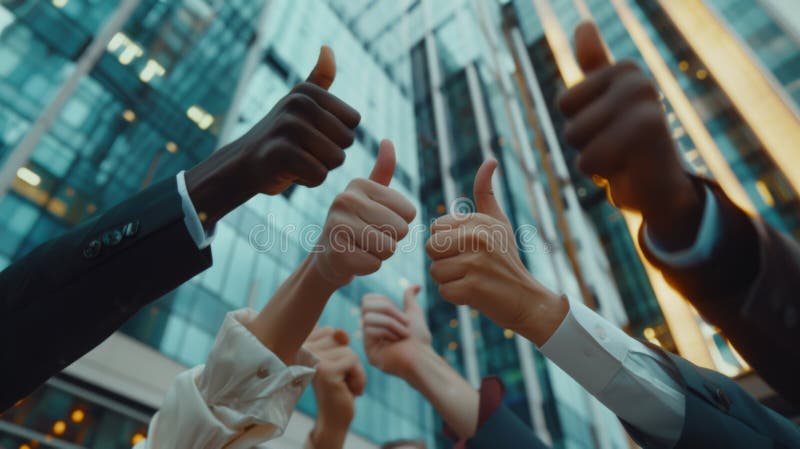 Number of Hands Raised in a Thumbs Up Gesture, Symbolizing Approval ...