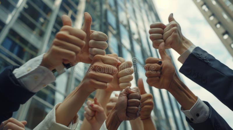 Number of Hands Raised in a Thumbs Up Gesture, Symbolizing Approval ...