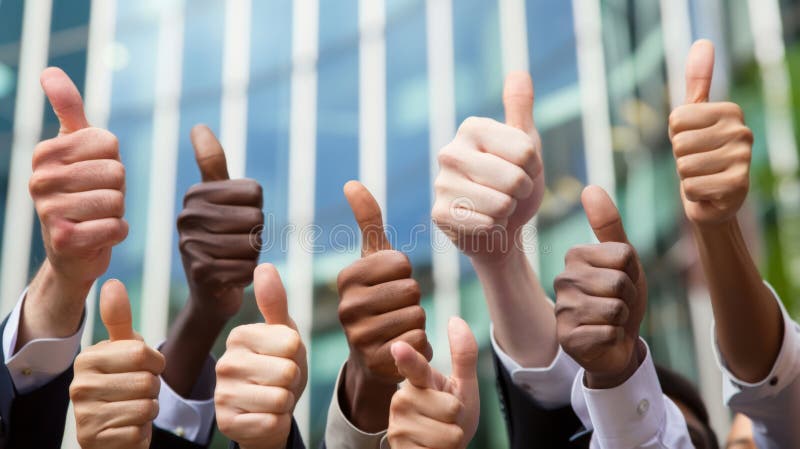 Number of Hands Raised in a Thumbs Up Gesture, Symbolizing Approval ...