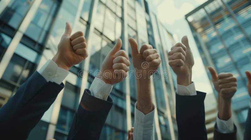 Number of Hands Raised in a Thumbs Up Gesture, Symbolizing Approval ...