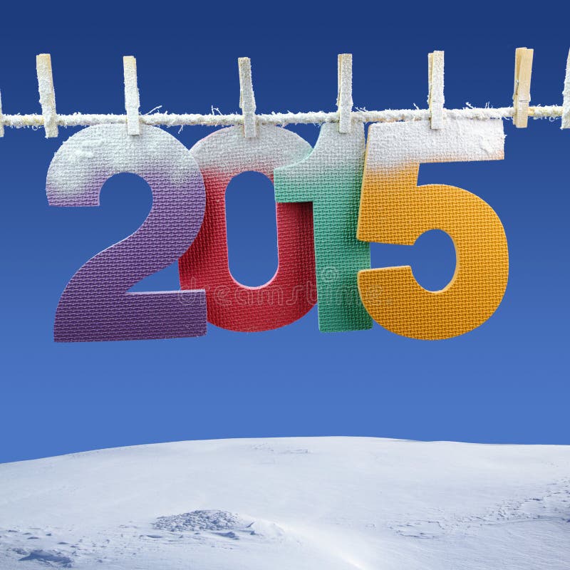 Number 2015 Hanging on a Clothesline Stock Photo - Image of beautiful ...