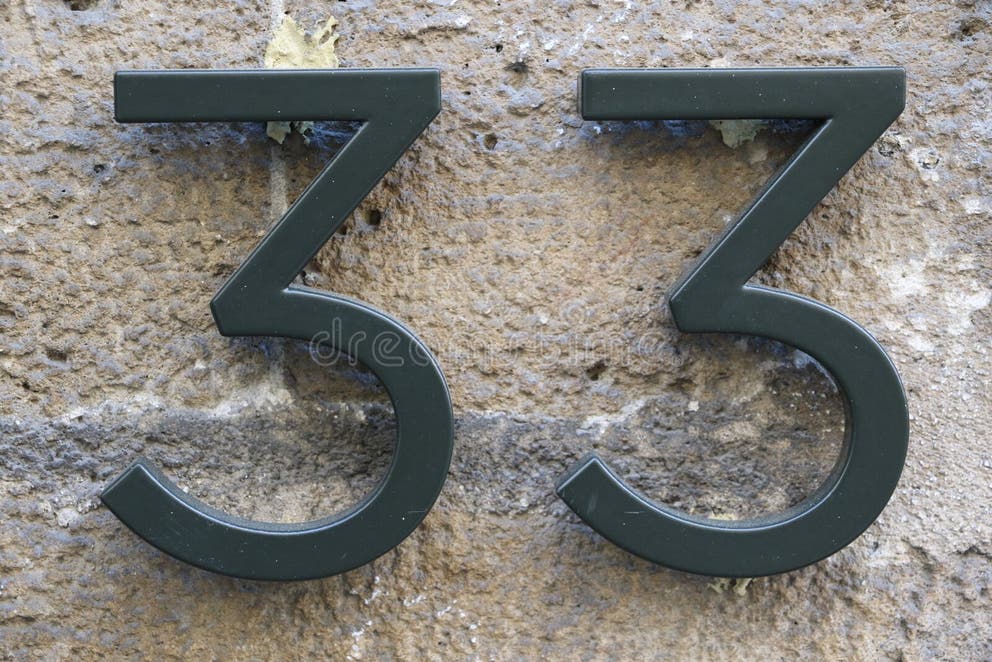 Number 33 stock image. Image of sign, mathematics, house - 70740561