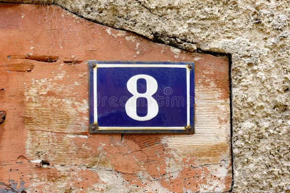 House number 8 stock image. Image of frame, ornament - 258644643