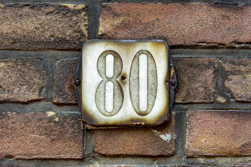 House number 80 stock image. Image of design, ornament - 141233655