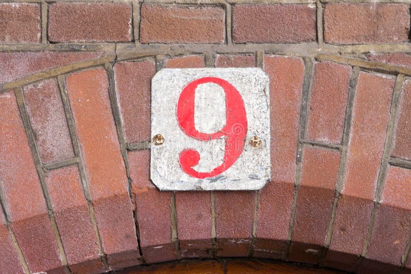 House number 9 stock photo. Image of house, sign, home - 258644658