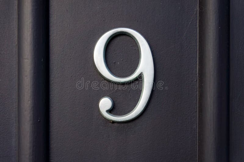 House number 9 stock image. Image of digit, sign, amount - 258644659