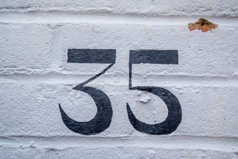 Number 35 stock image. Image of black, square, vintage - 78509149