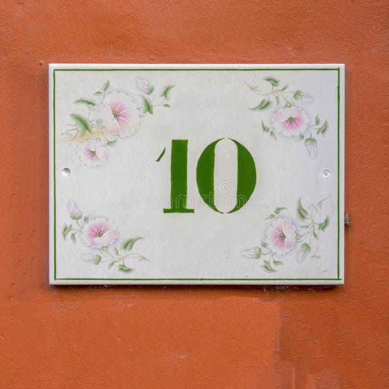 House number 10 stock photo. Image of frame, digit, adornment - 258644672