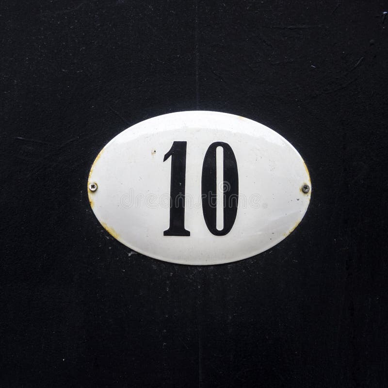 House number 10 stock photo. Image of signage, symbol - 258644676