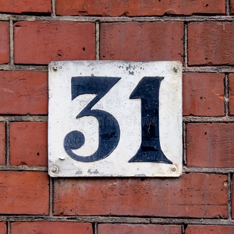 House Number 31 stock photo. Image of brickwork, location - 141233586