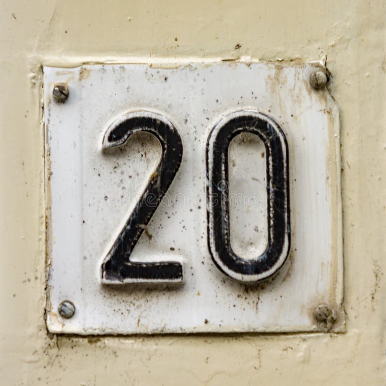 House number 20 stock photo. Image of design, white - 130062410