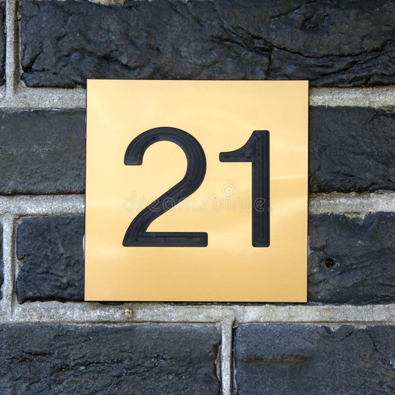 House Number 21 stock image. Image of decoration, outside - 141233543