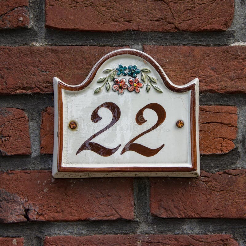 House Number 22 stock image. Image of outside, decoration - 141233549
