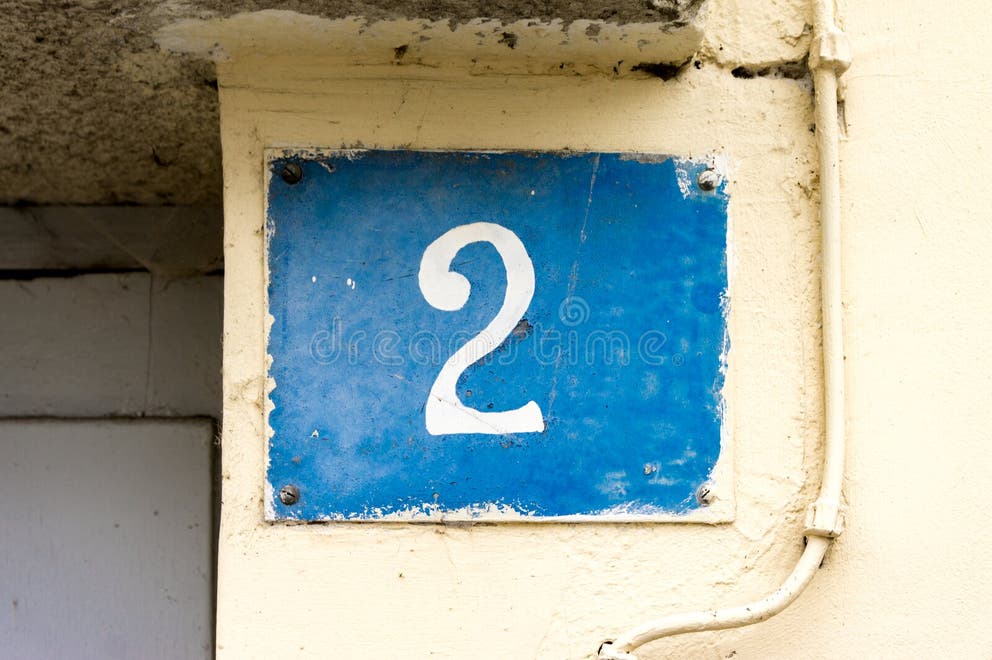 House number 2 stock photo. Image of rectangle, signage - 258644614