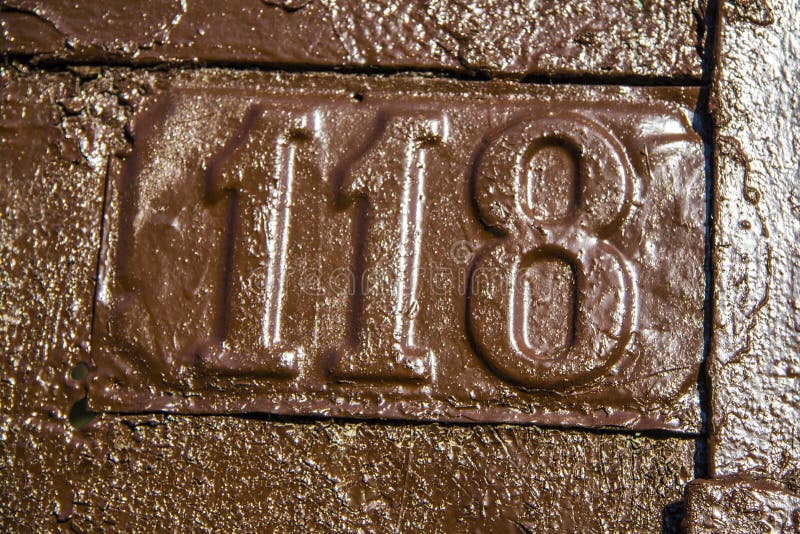 Number 118 stock photo. Image of doorway, metal, black - 46054788